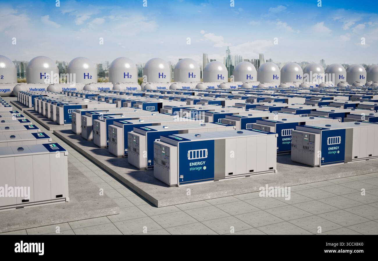 Green hydrogen battery blue digital hi-res stock photography and images ...