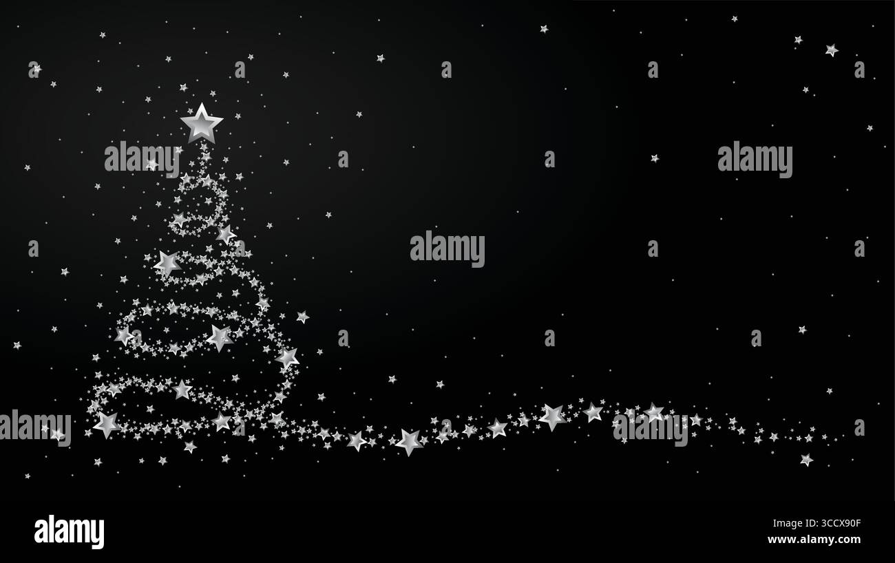 Christmas tree in silver Stock Vector Images - Alamy
