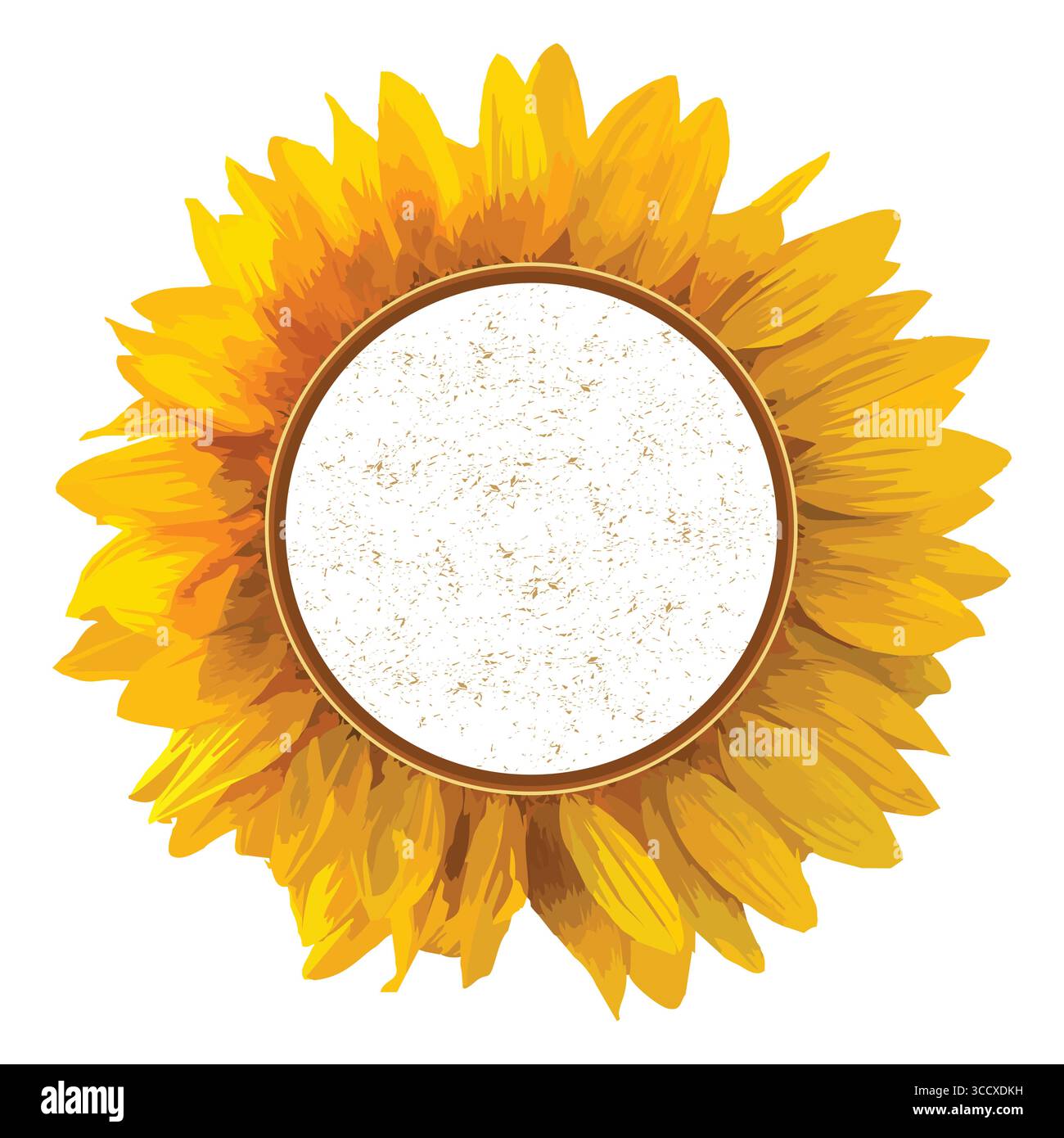 Yellow flowers on blooming field Stock Vector Images - Alamy