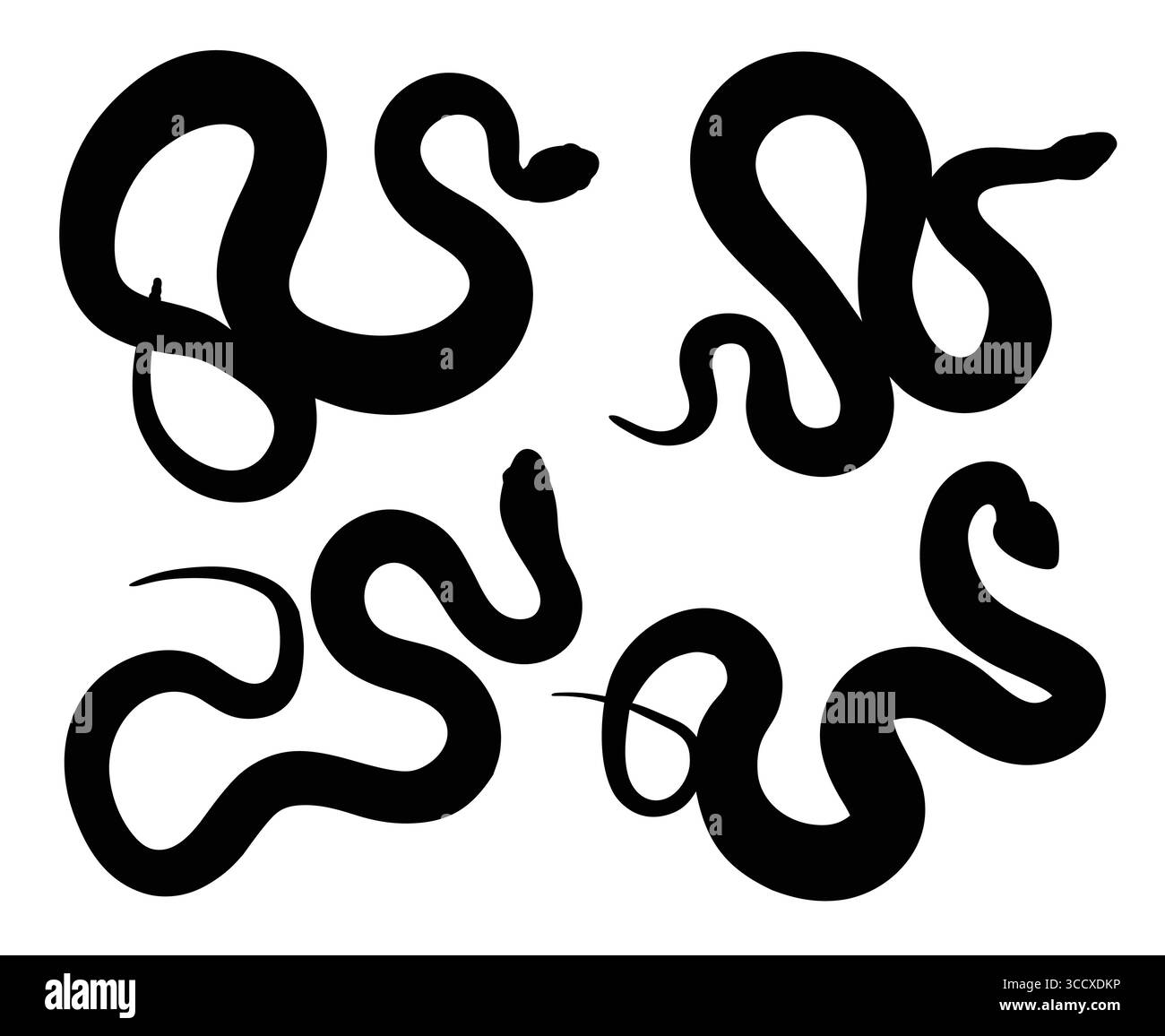 Snakes silhouette hi-res stock photography and images - Alamy