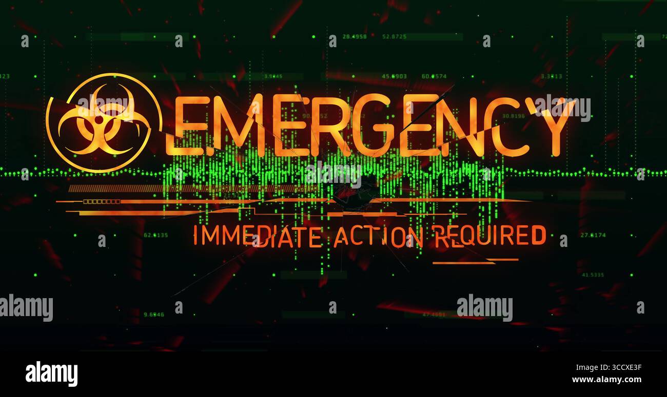 Biohazard sign digital data code hi-res stock photography and images ...