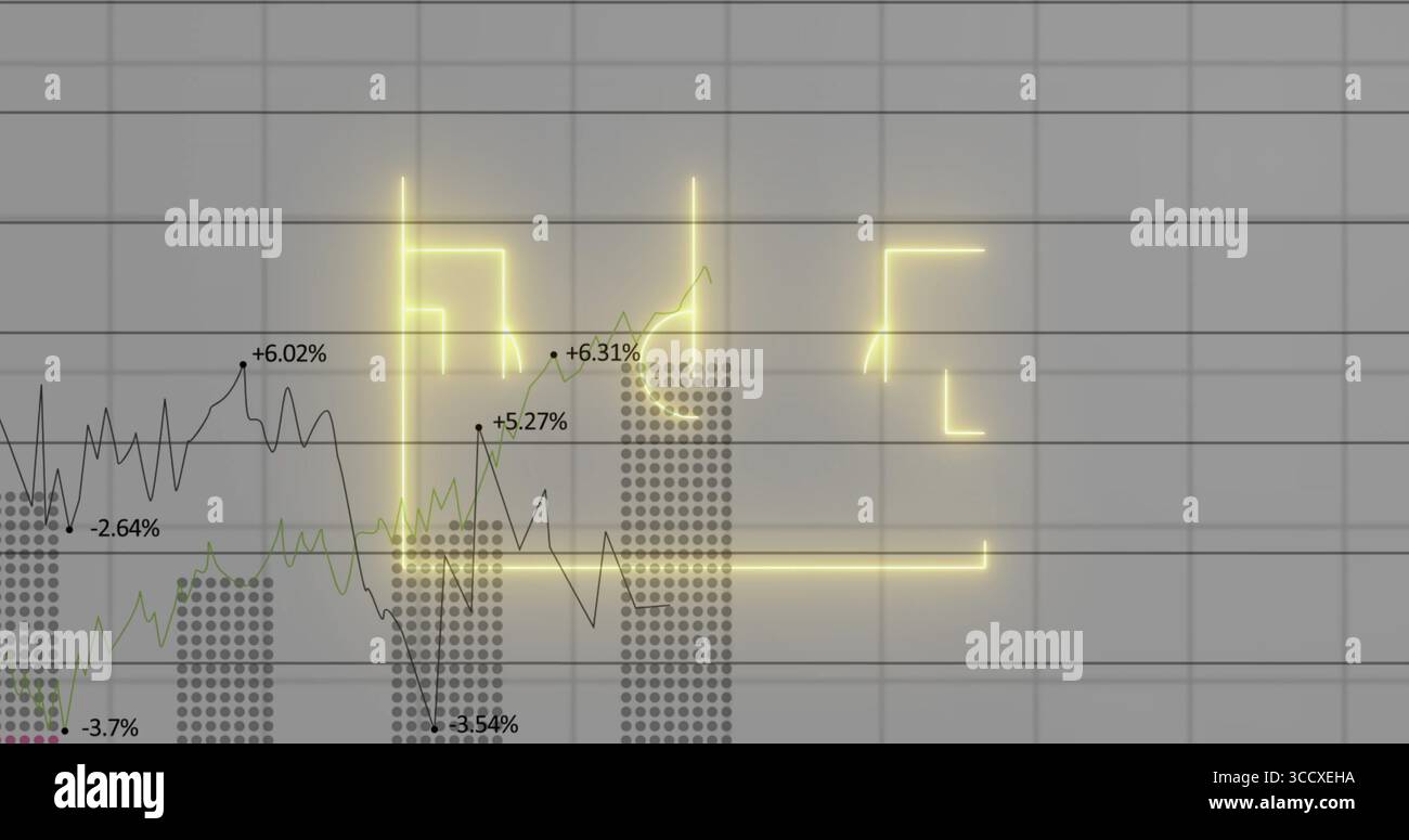 Displaying dark and green line graphs on dashboard showing % labels ...