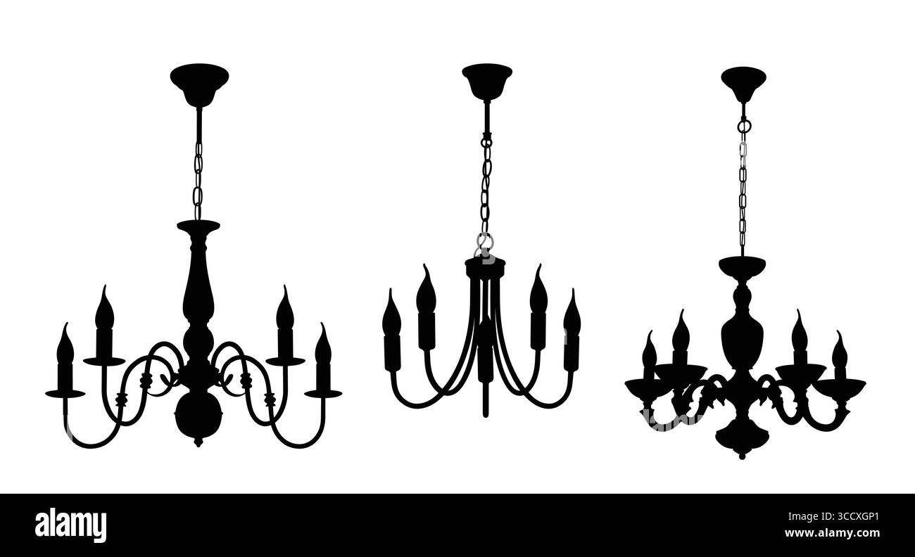 Vintage chandeliers Stock Vector Images - Alamy