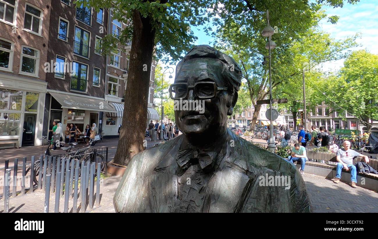 Amsterdam The Netherlands 10th August 2025 Statue of singer Johnny ...
