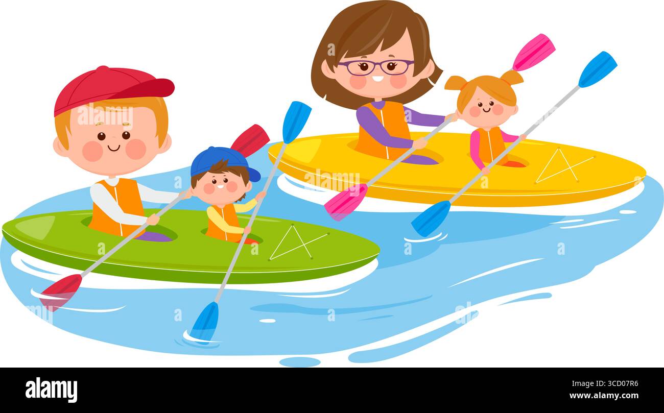Parents kids cartoon people Stock Vector Images - Alamy