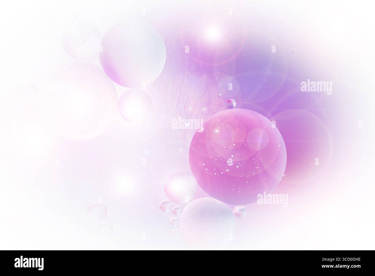 Water bubbles reflection effect Cut Out Stock Images & Pictures - Alamy