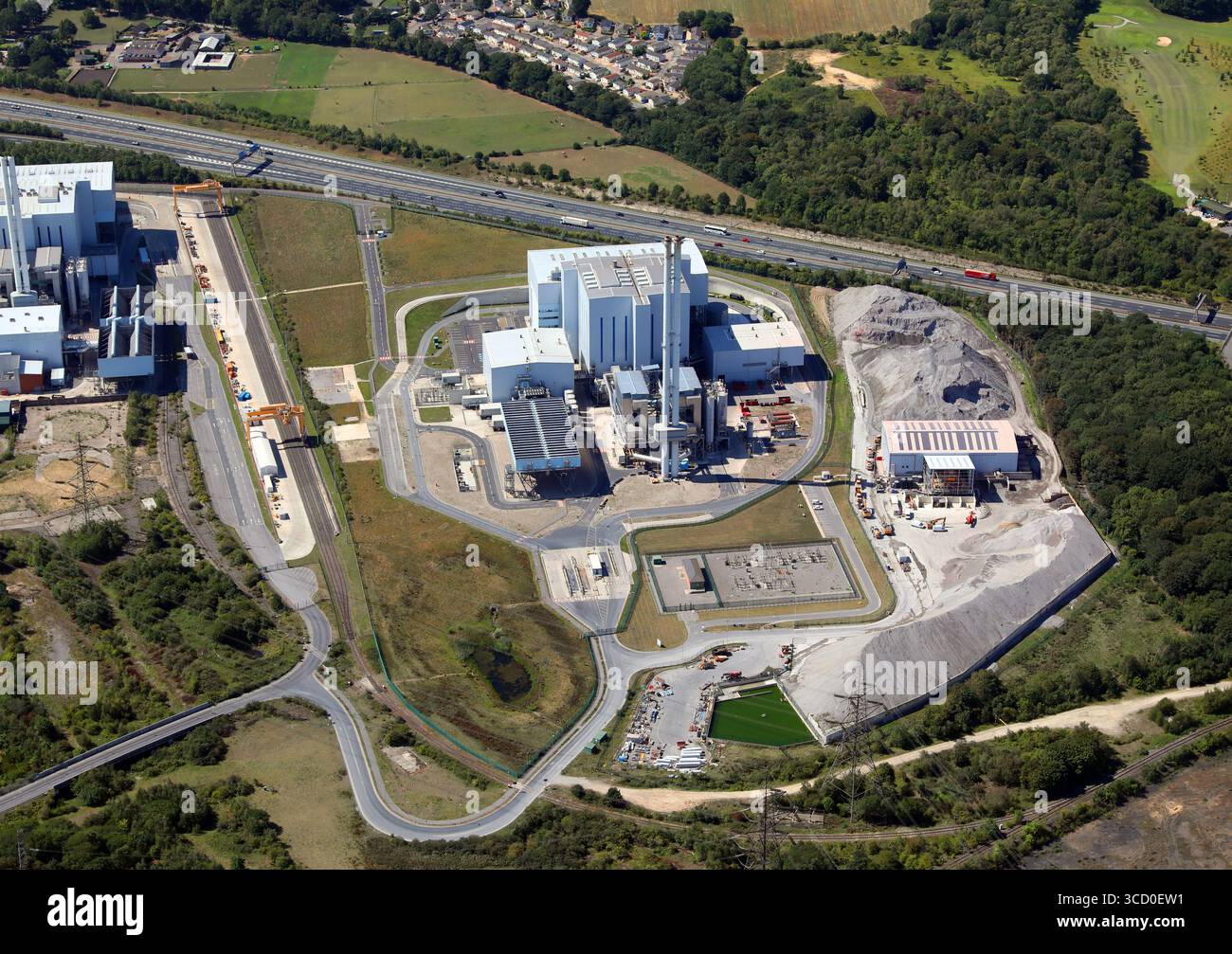 aerial view of Ferrybridge, West Yorkshire Stock Photo - Alamy