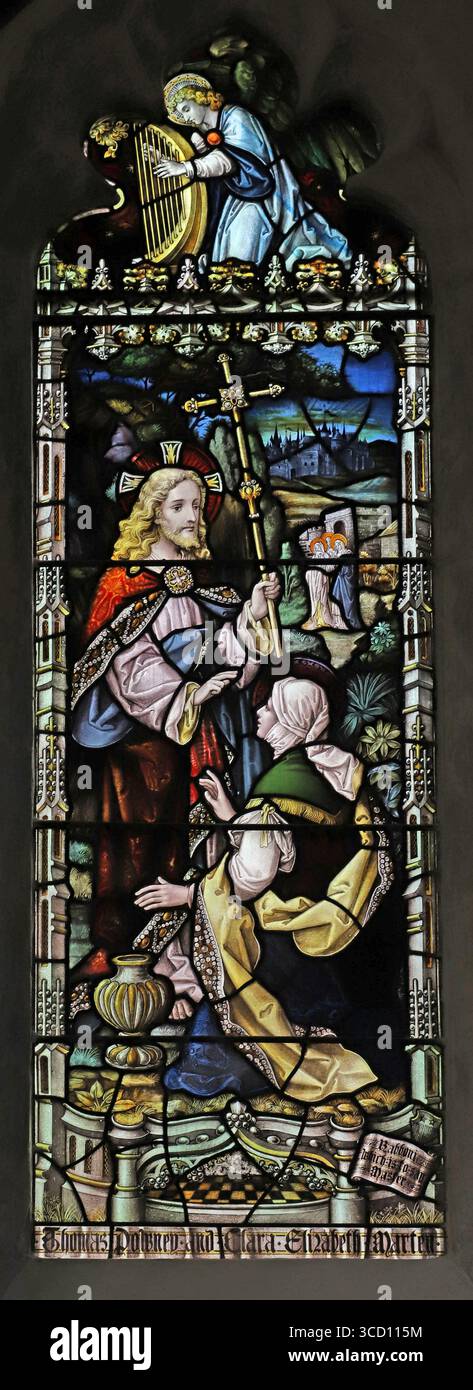 Stained glass window by Percy Bacon & Brothers depicting Christ ...