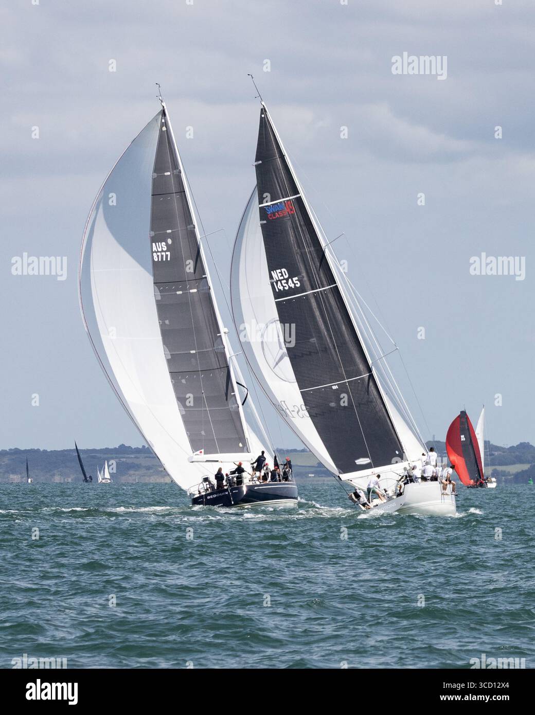 Swan 53 AUS8777, 'Bedouin' and Swan 45 NED14545 ' 'Emotions' have a ...