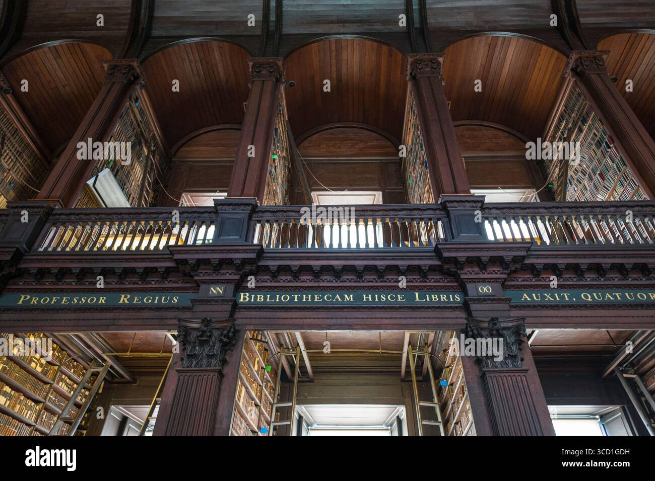 Alcoves in the Long Room library chamber, Old Library, Trinity College ...