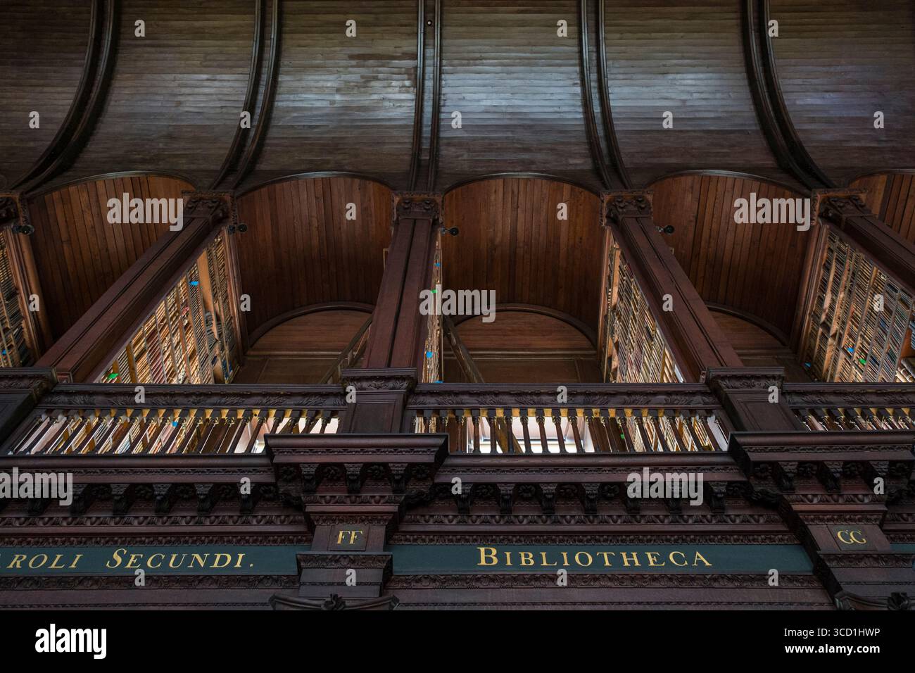 Ceiling in vaulted library chamber that is the main chamber of the Old ...