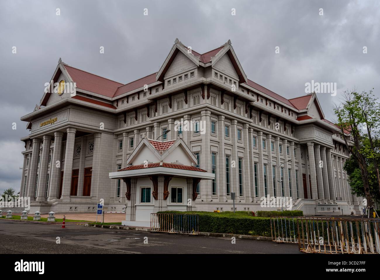 Imposing Government Judicial Building with Classical Columns and ...