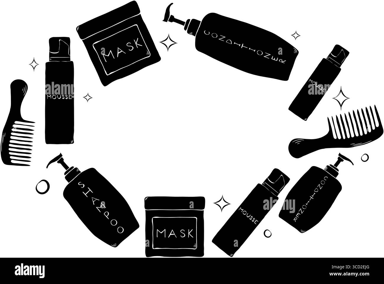 Cosmetics vector vectors Black and White Stock Photos & Images - Alamy