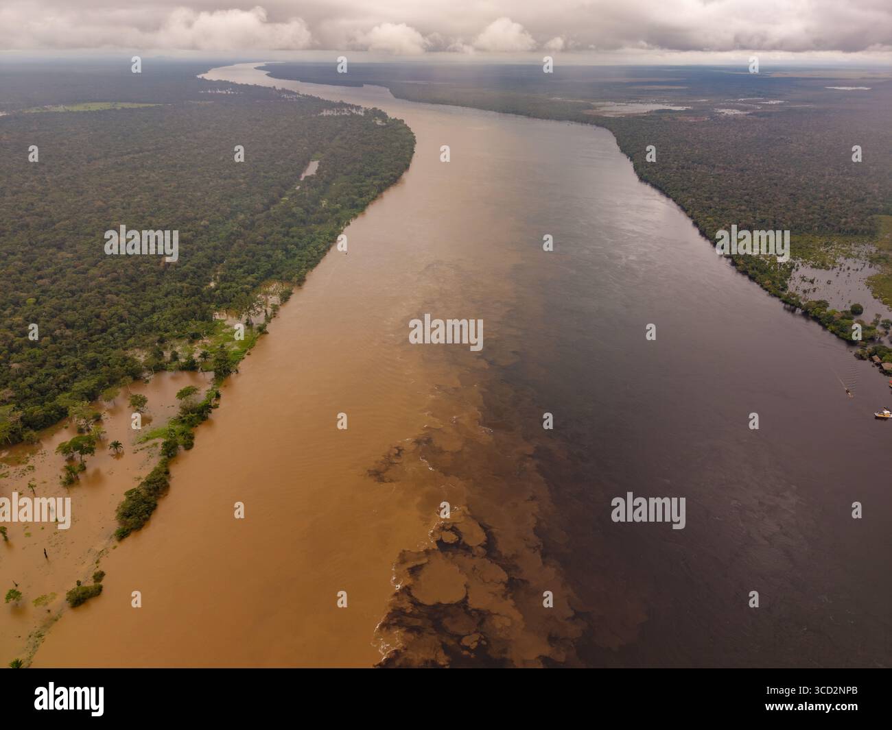 Aerial view two different rivers hi-res stock photography and images ...