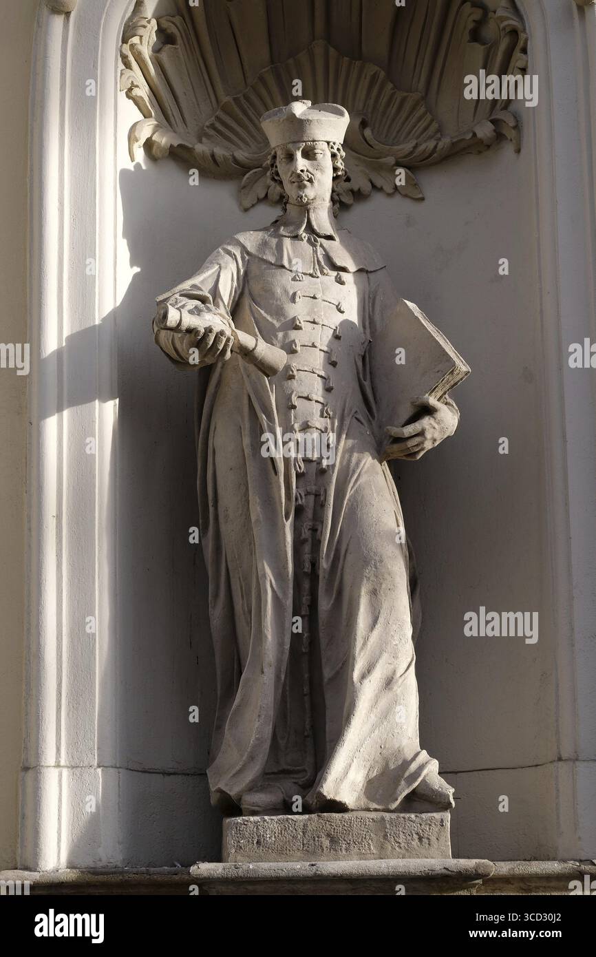 Saint John Sarkander on the portal of Parish Church of the Holy Blood ...