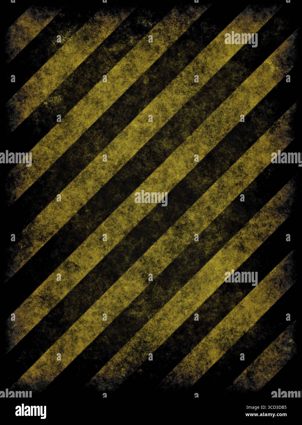 Old grungy yellow hazard stripes on black road Stock Photo - Alamy
