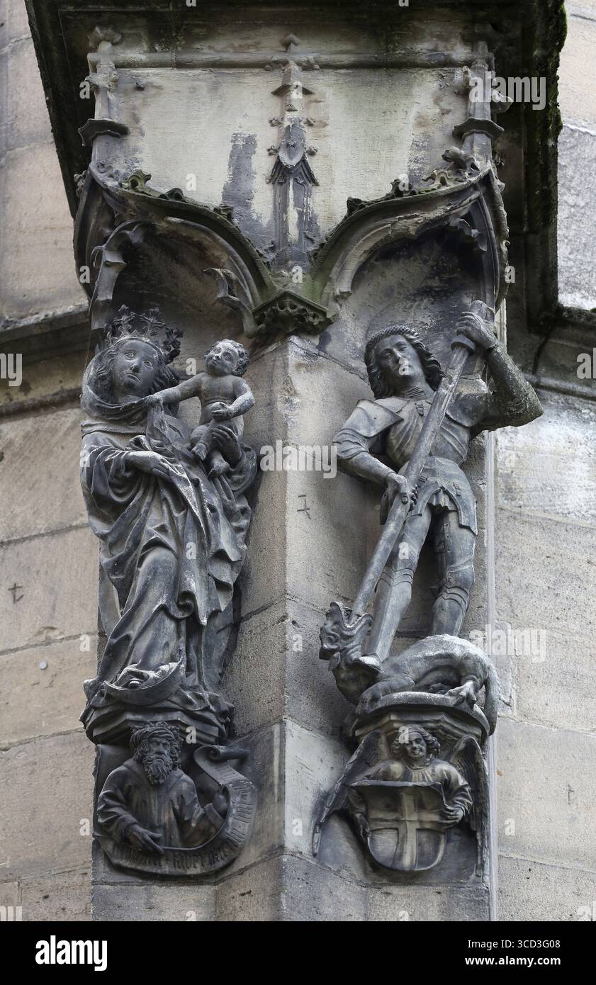 Virgin Mary with baby Jesus and Saint George, Collegiate Church of St ...