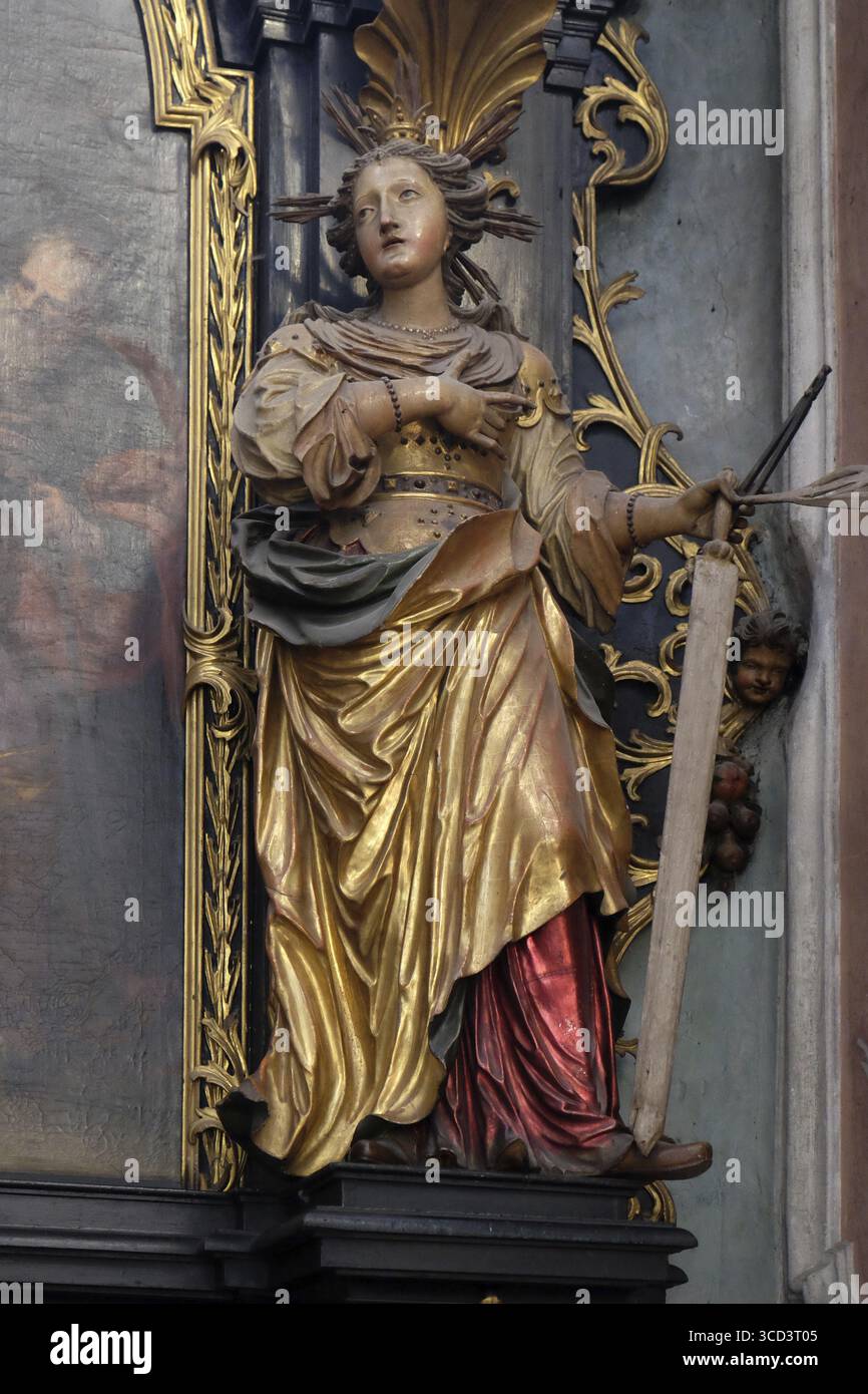 Saint Apollonia on the altar of St. Anne in Parish church in St ...