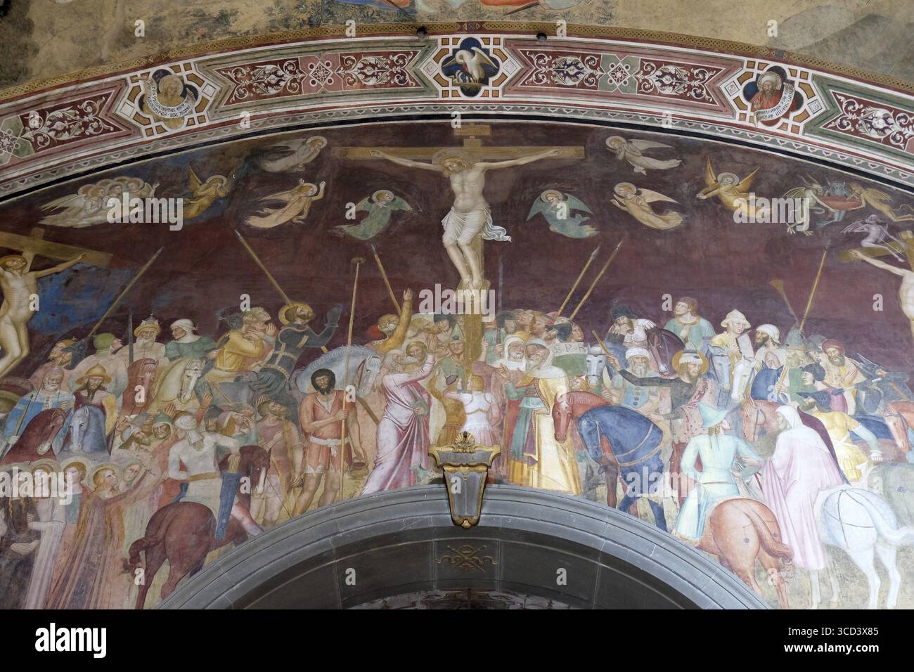 The Crucifixion, fresco by Andrea Di Bonaiuto, Spanish Chapel in Santa ...