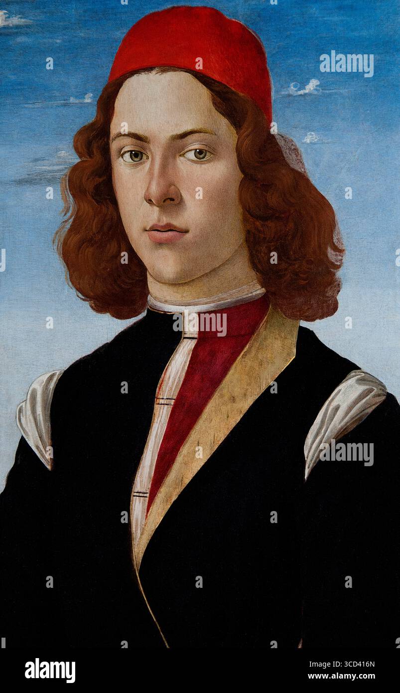 Portrait of a young man 1480 and circa 1485. Sandro Botticelli ...