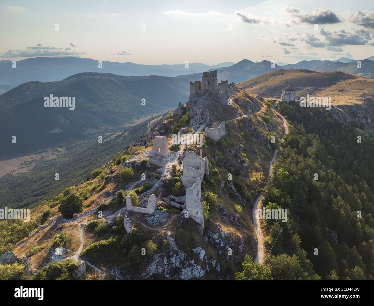 Panoramic view rocca calascio daytime hi-res stock photography and ...