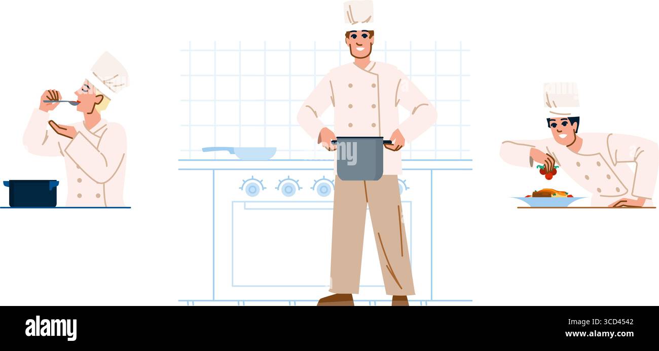 Chef plating food Cut Out Stock Images & Pictures - Alamy