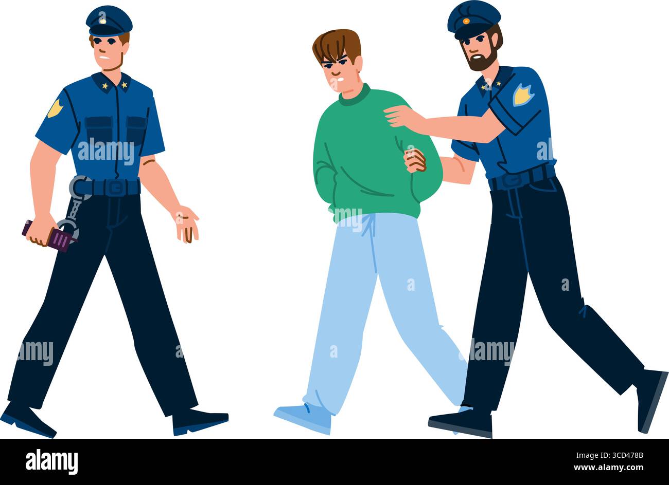 uniform policeman vector Stock Vector Image & Art - Alamy