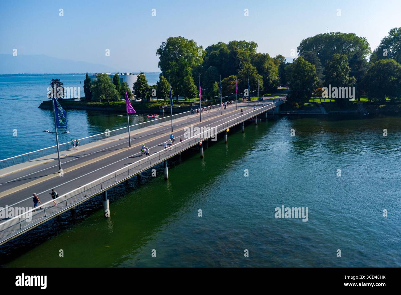 Lindau, Lake Constance, Bavaria, Germany August 11, 2025: Pier to ...