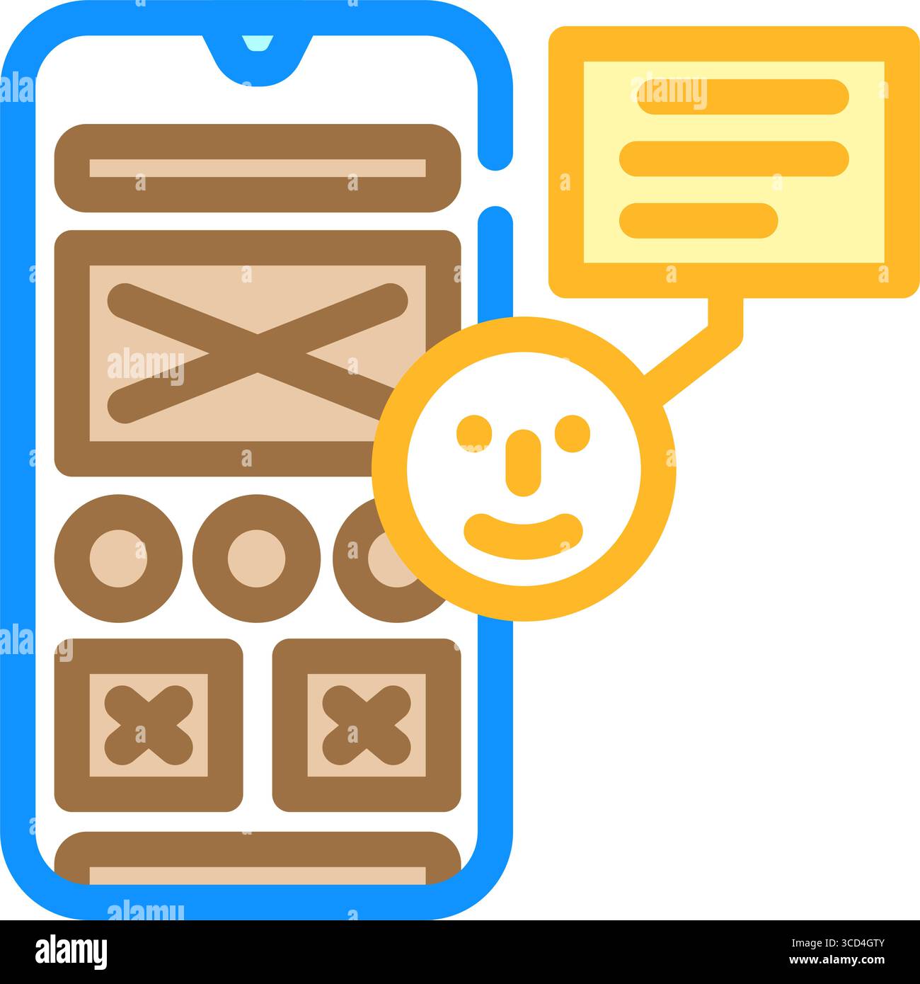 user friendly interface color icon vector illustration Stock Vector ...