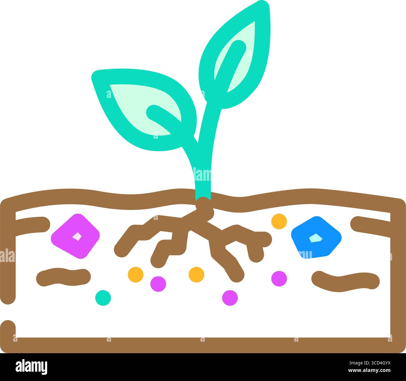 plastic particles soil color icon vector illustration Stock Vector ...