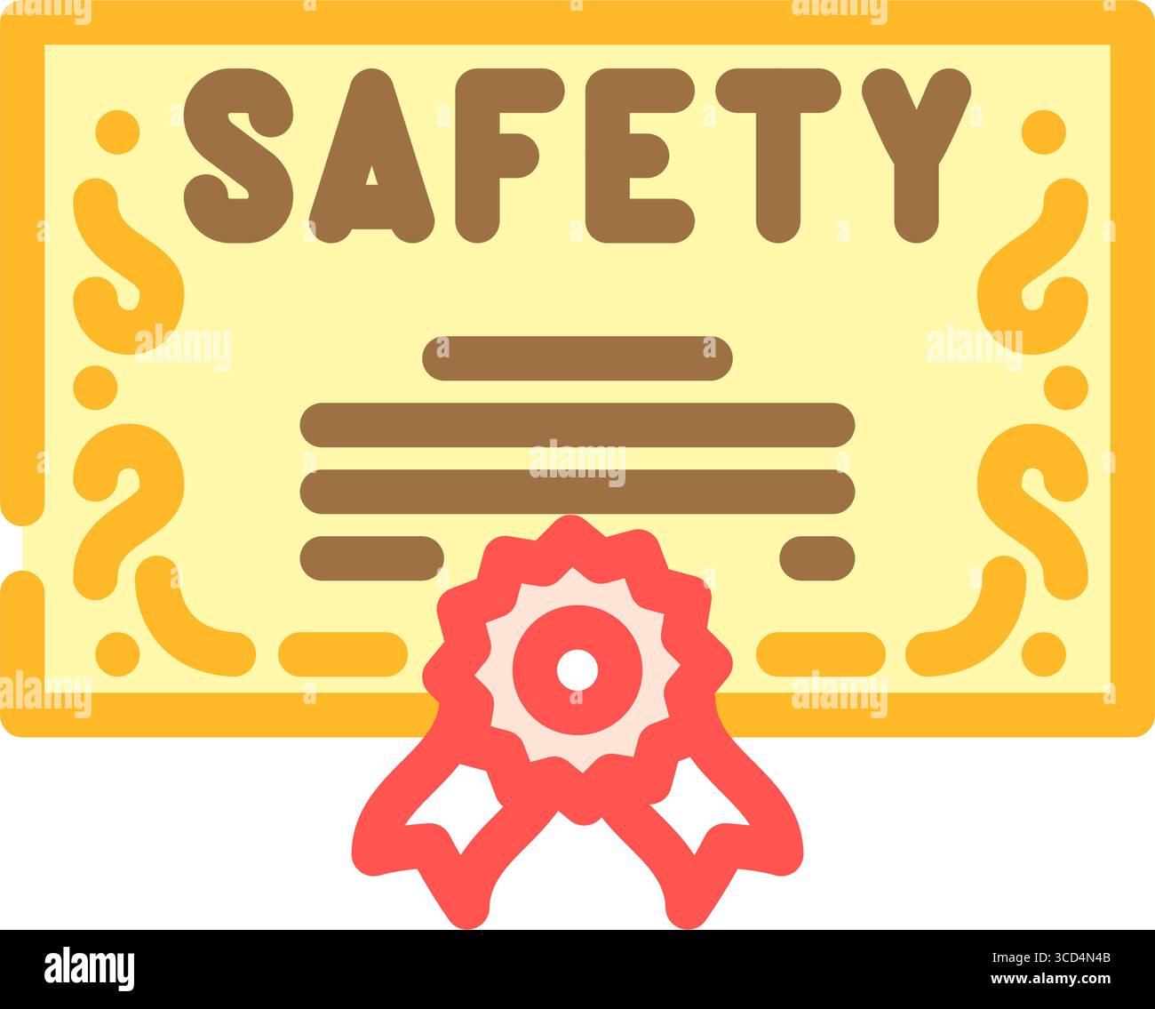 safety certification color icon vector illustration Stock Vector Image ...