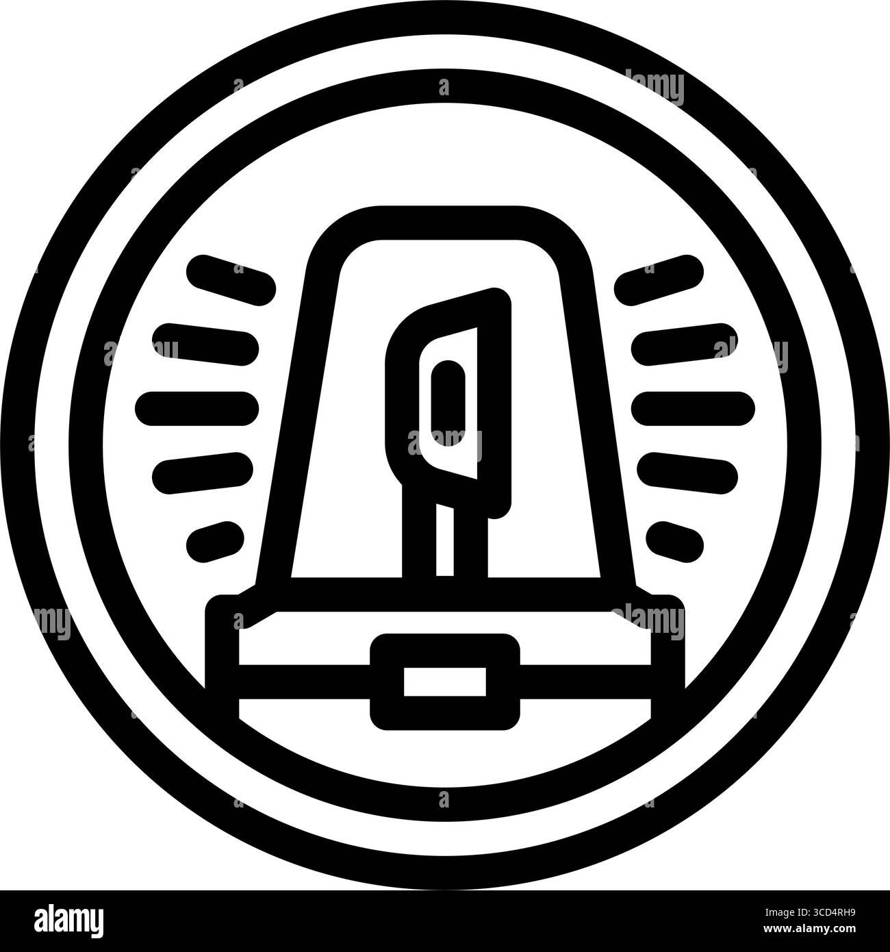 built alarm line icon vector illustration Stock Vector Image & Art - Alamy
