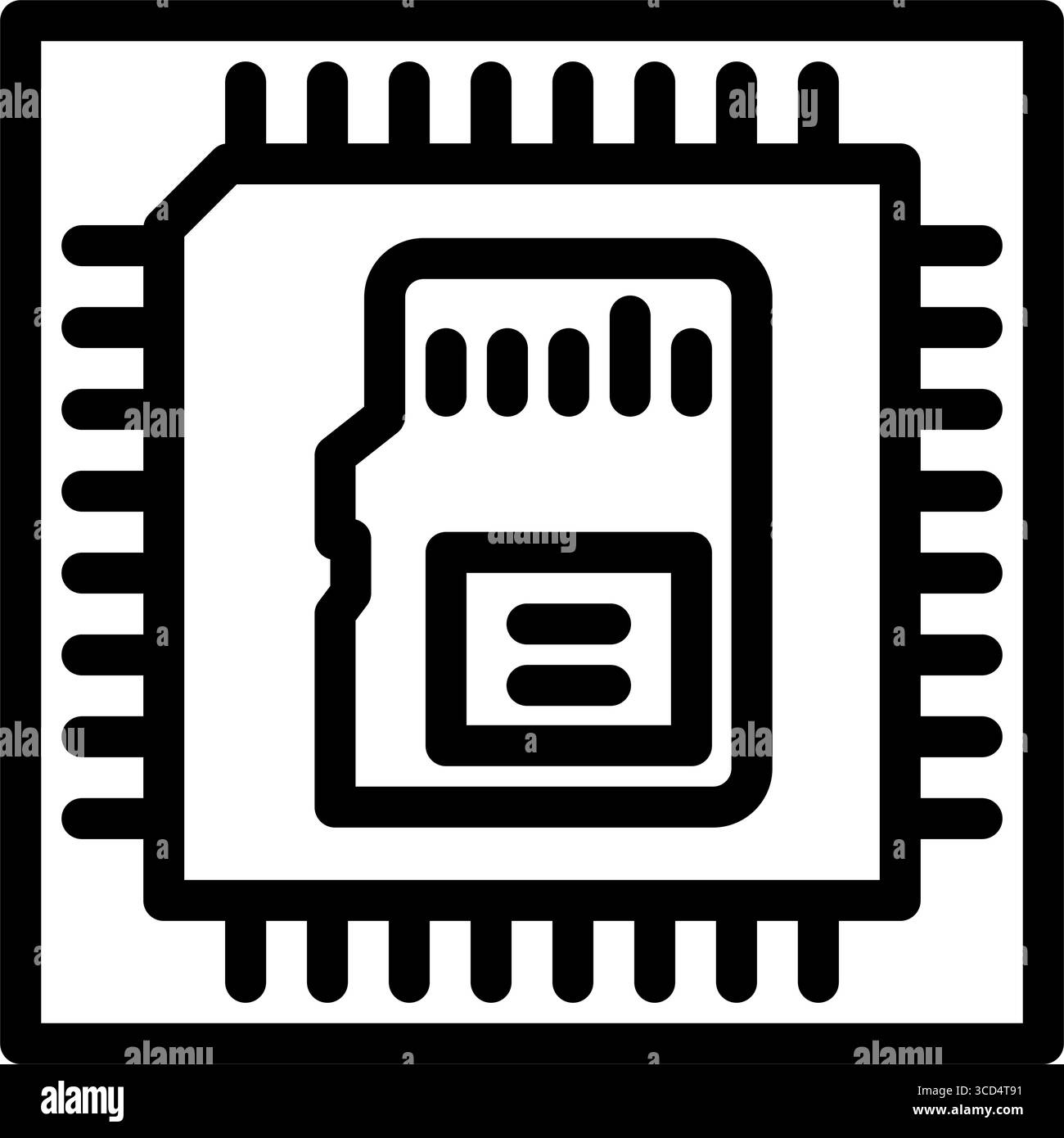 built memory line icon vector illustration Stock Vector Image & Art - Alamy