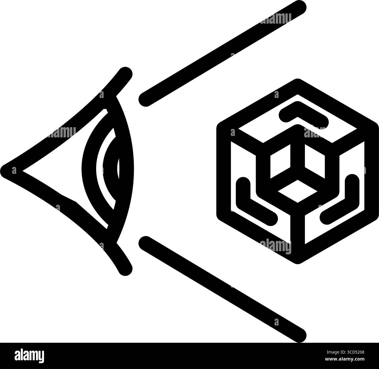 eye catching design line icon vector illustration Stock Vector Image ...