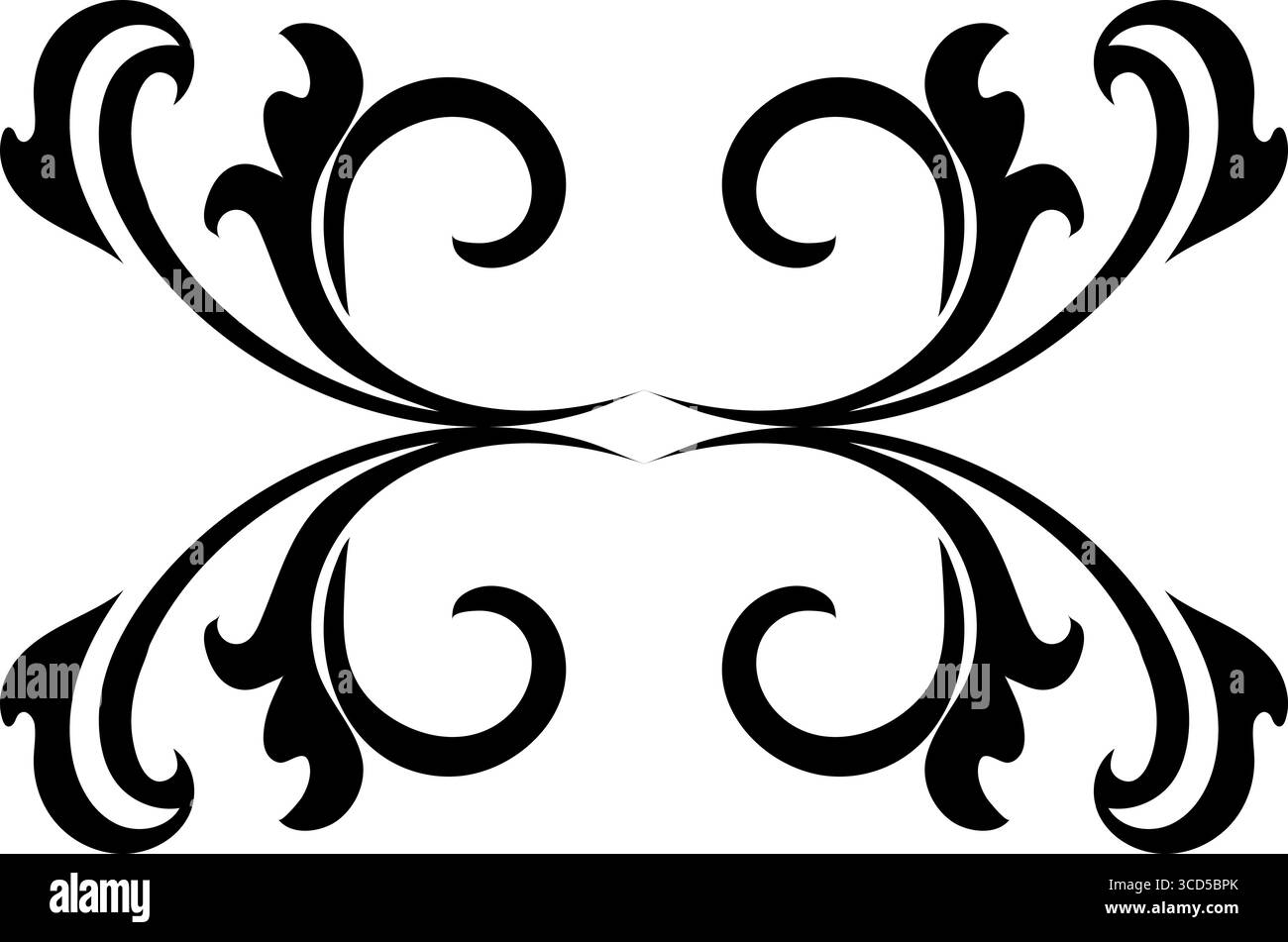 Symmetrical decorative line Black and White Stock Photos & Images - Alamy