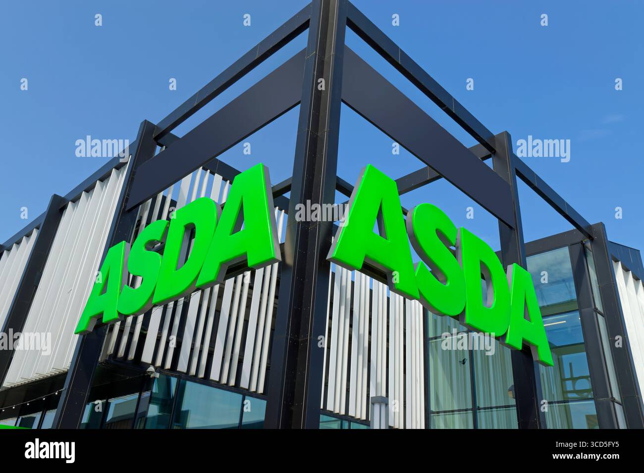 British supermarket ASDA signage and name style Stock Photo - Alamy