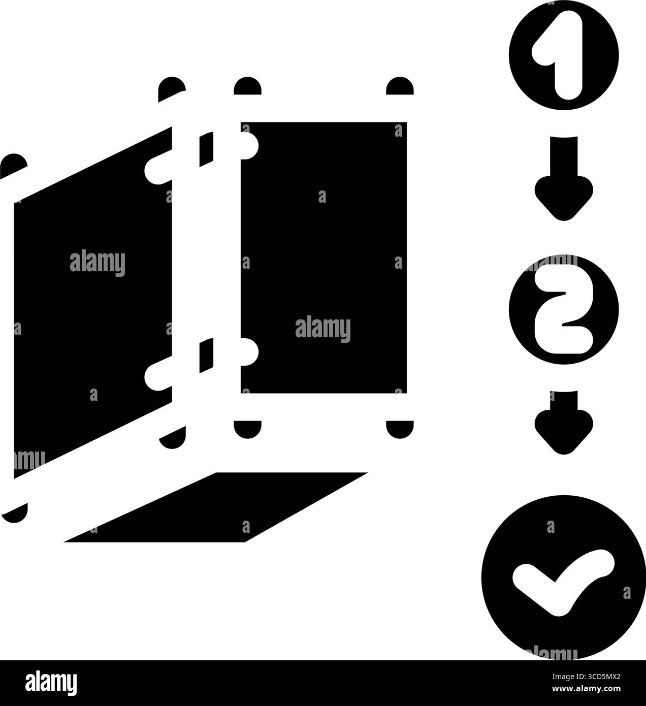 easy assembly glyph icon vector illustration Stock Vector Image & Art ...