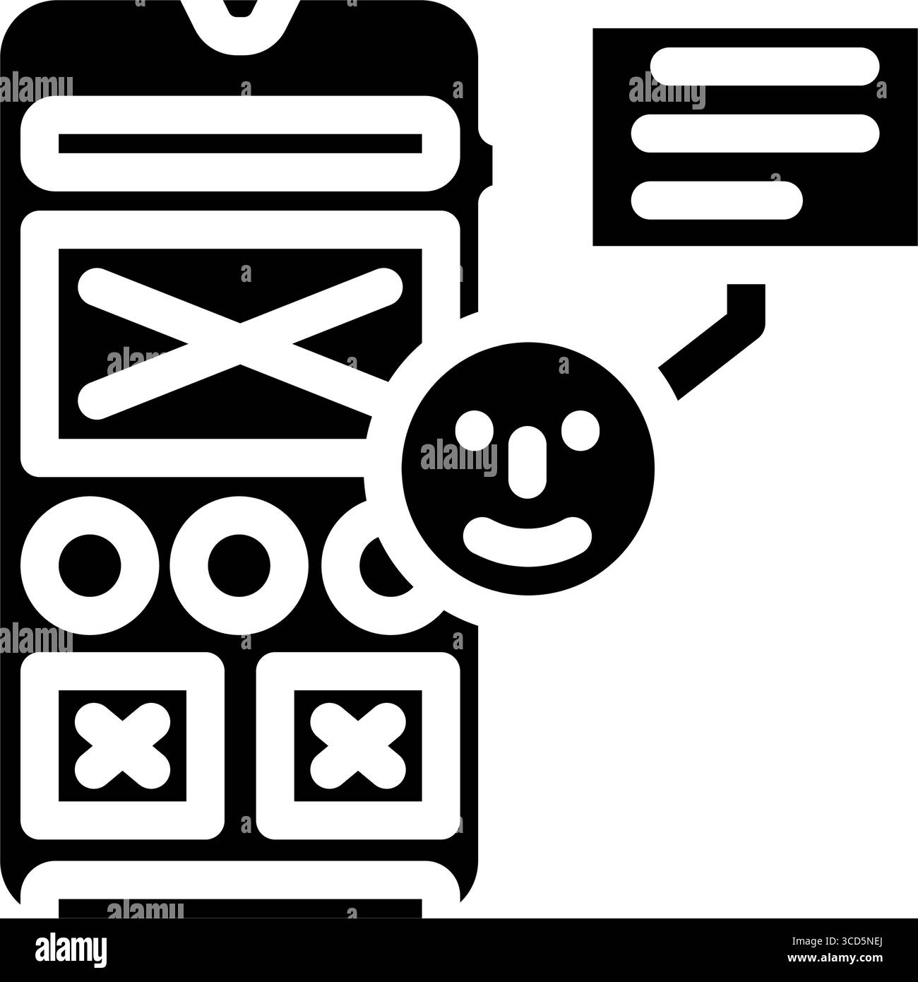 user friendly interface glyph icon vector illustration Stock Vector ...