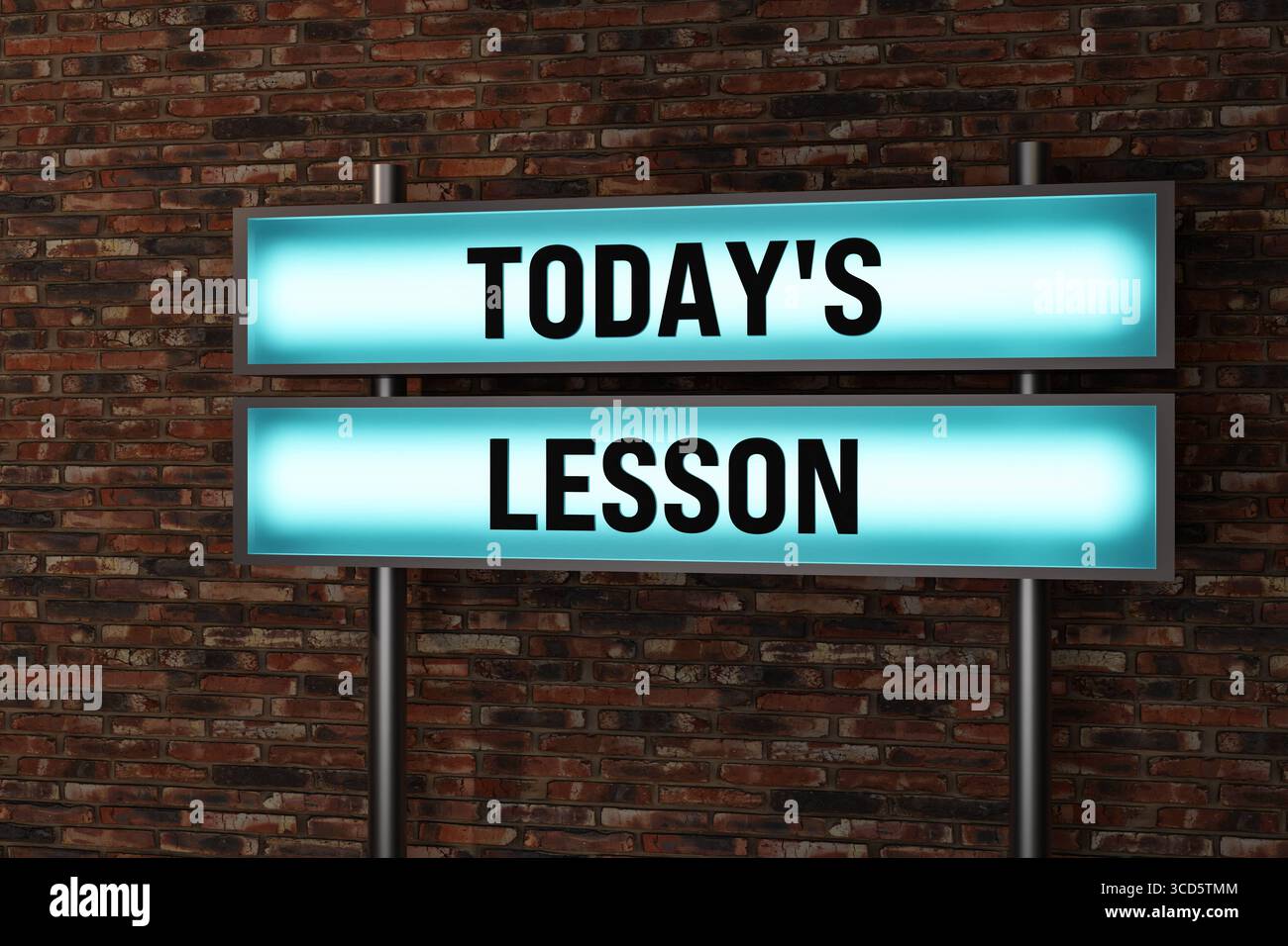 Today s lesson. Today s lesson. Illuminated sign in front of a red ...