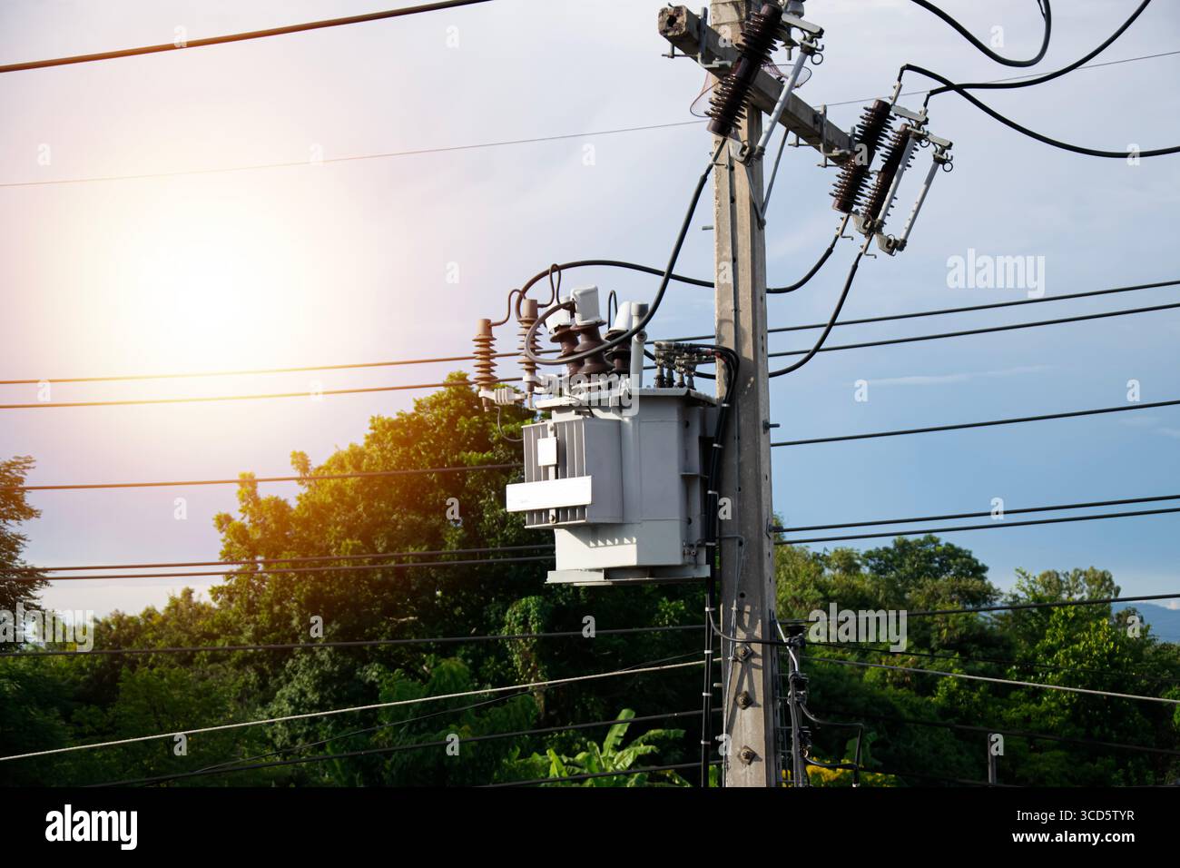 High voltage poles installed hi-res stock photography and images - Alamy