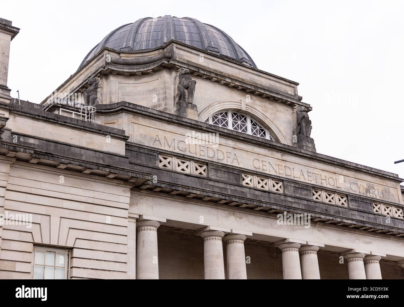 CARDIFF, UK - AUGUST 8, 2025 - Architectural detail of National Museum ...