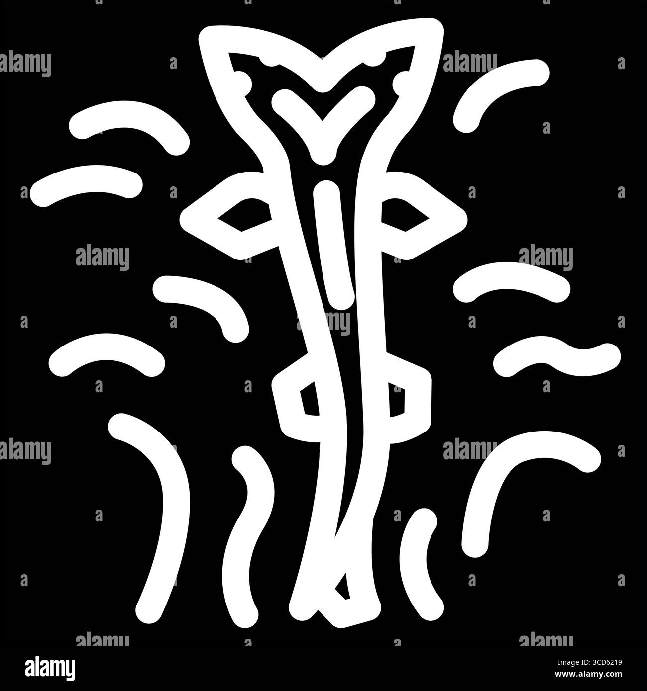 mutated fish deformities glyph icon vector. mutated fish deformities ...