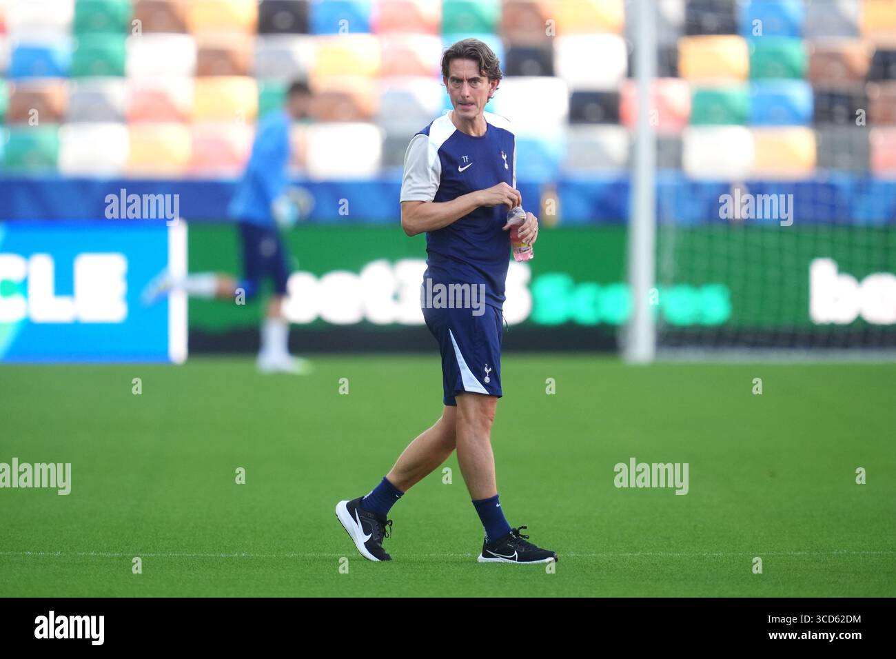 Tottenham Hotspur manager Thomas Frank during a training session at the ...