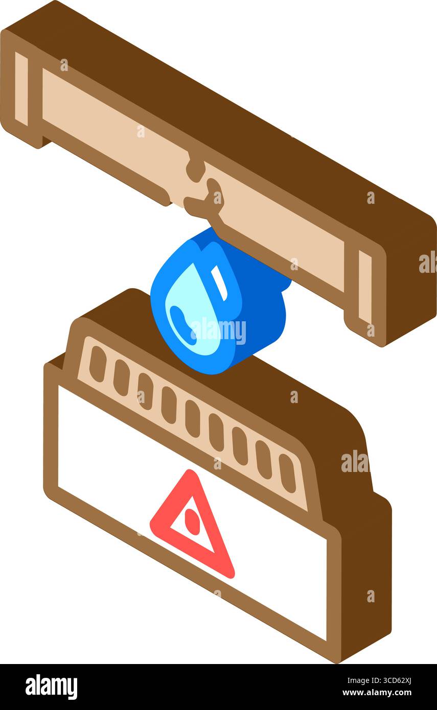 leak detection system isometric icon vector illustration Stock Vector ...