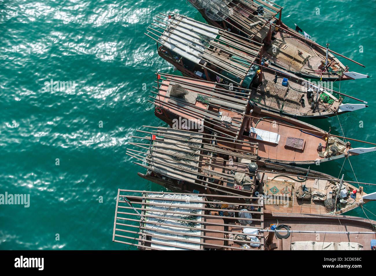 High res aerial stock images of traditional wooden dhow fishing boats ...