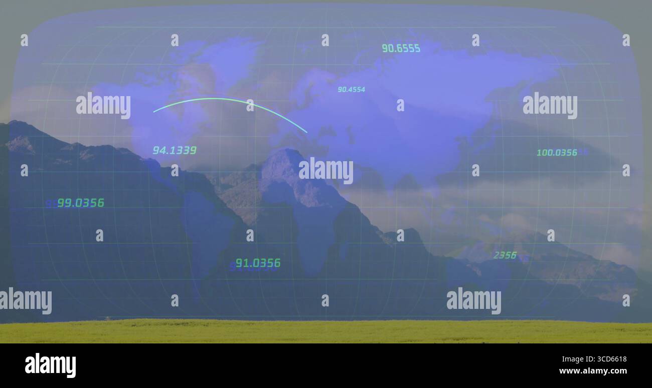 Spanning world map overlay hi-res stock photography and images - Alamy