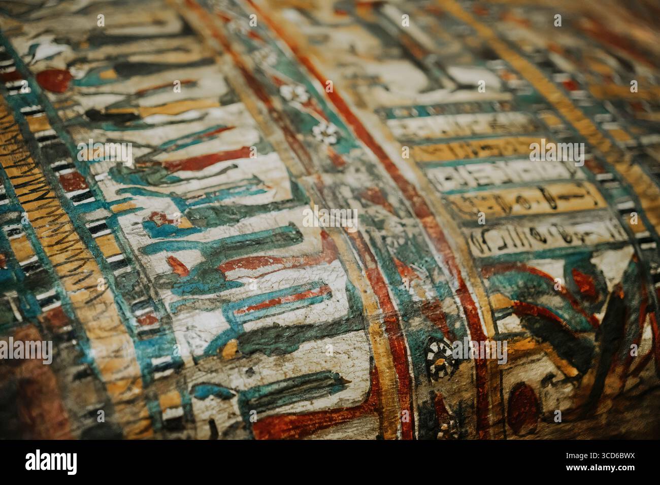 Ancient Egyptian Hieroglyphs On Wooden Coffin - Sarcophagus, Pictorial ...
