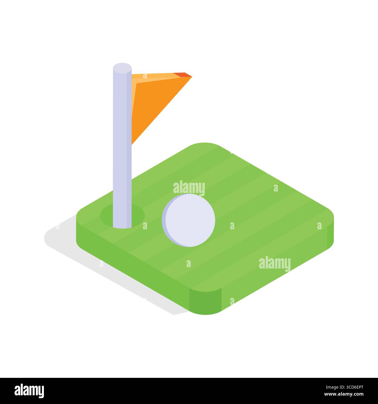 Golf course setup with a flag, fun for all ages Stock Vector Image ...