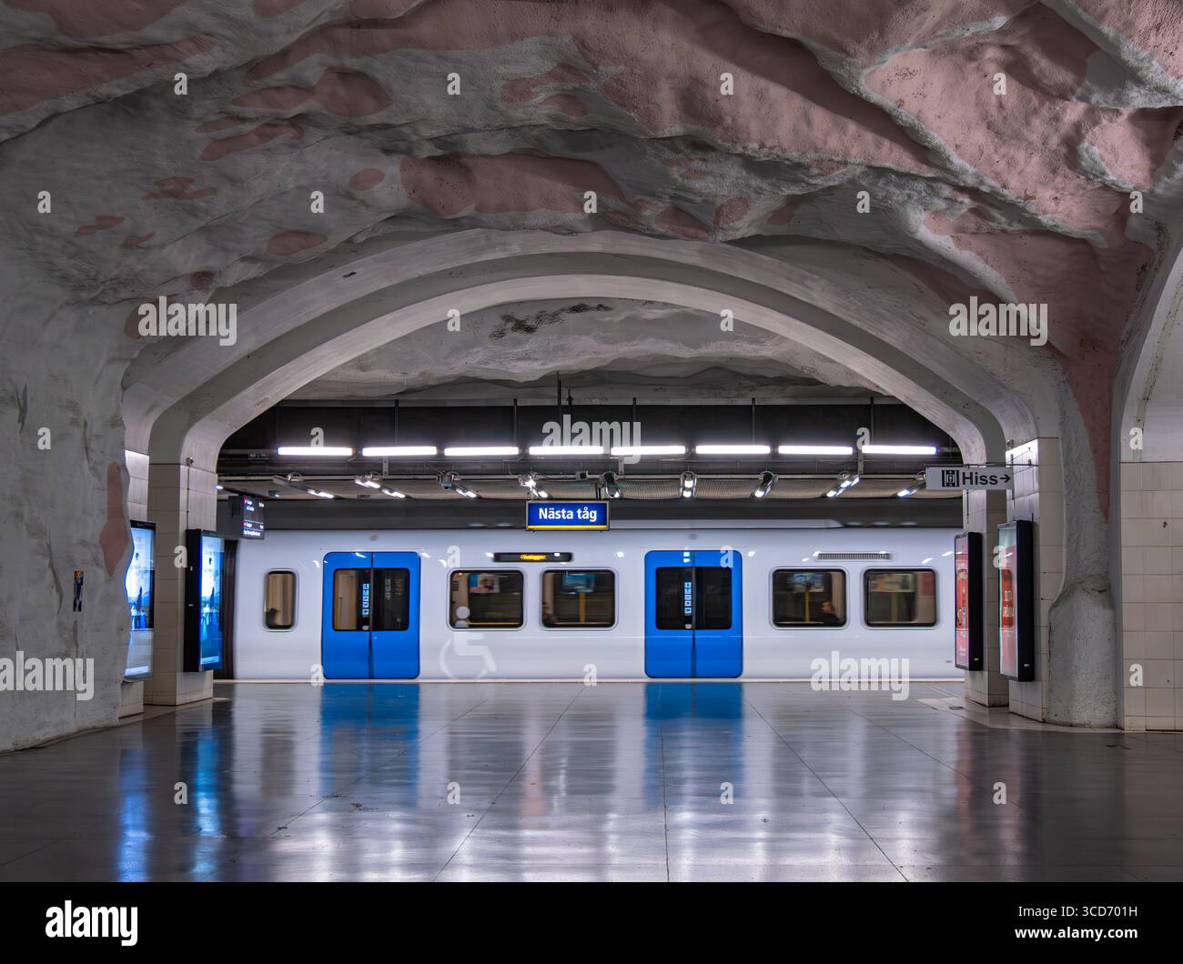 Stockholm, Sweden - 10 June, 2025: A modern subway train at an ...