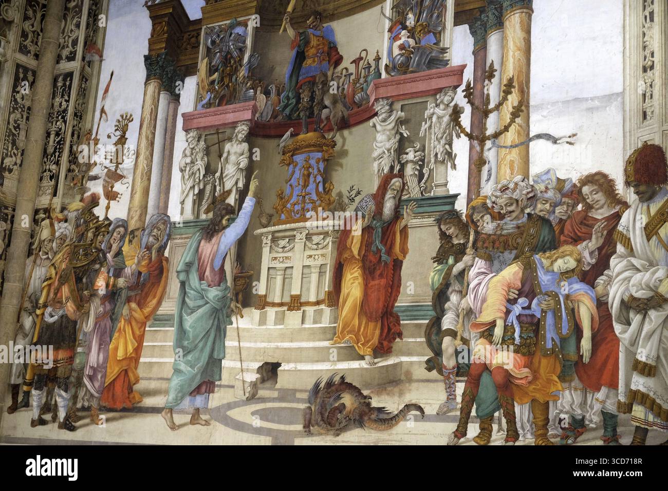St Philip Driving the Dragon from the Temple of Hieropolis, fresco in ...